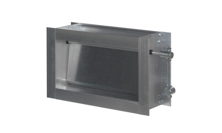 Mechanical overpressure damper for rectangular duct mounting - Zoning